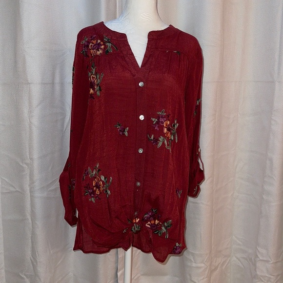 Fig & Flowers | Tops | Fig Flowers Embroidered Blouse X New With Tag ...